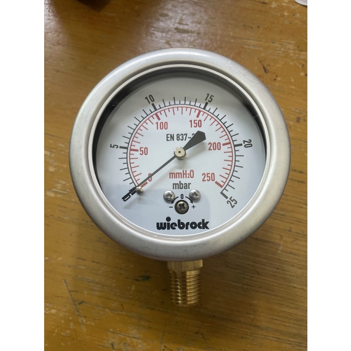 Jual Pressure Gauge Wiebrock 2,5 Inchi 25 Mbar 250 Mmh20 Kode Lc253 ...