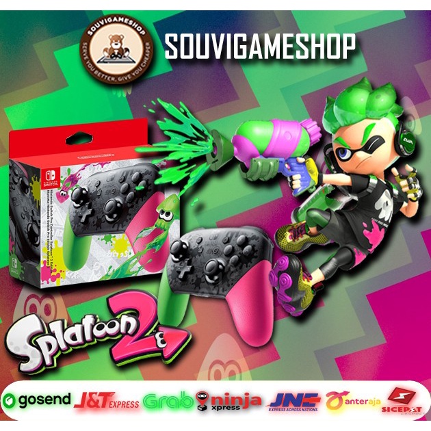 Jual NINTENDO SWITCH PRO CONTROLLER SPLATOON 2 LIMITED EDITION | Shopee ...