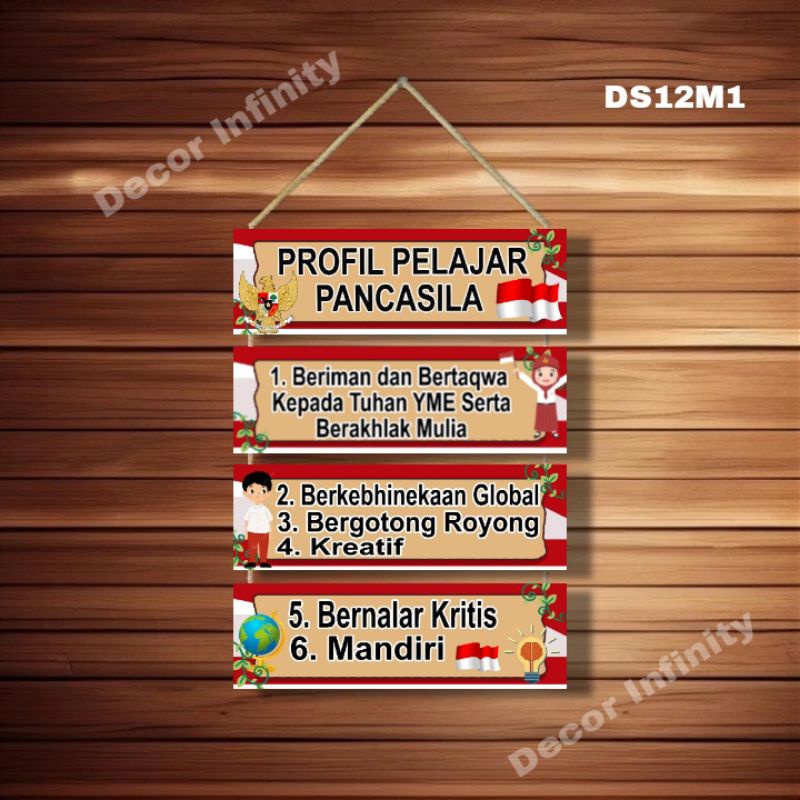 Jual Decor Infinity 20x24cm - Profil Pelajar Pancasila 4 Susun Hiasan Pajangan Dinding Sekolah ...