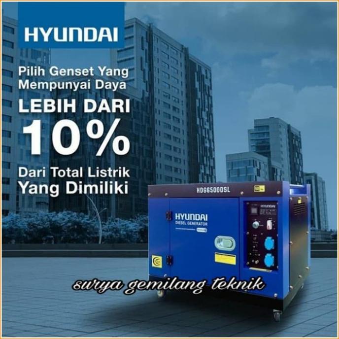 Jual Harga Promo Genset Generator Silent Diesel HYUNDAI HDG 6500DSL ...