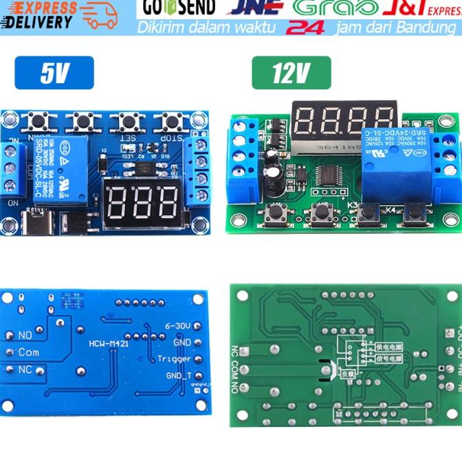 Jual TERLARIS Relay Timer Display Modul Relay Delay Timer DC 5/12V ...