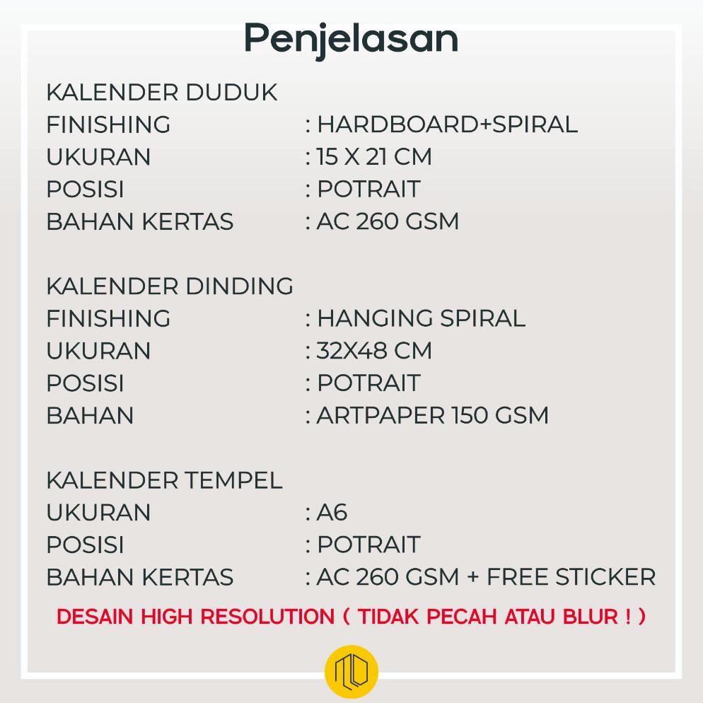 Jual [ZZR] KALENDER DINDING AESTHETIC 2024 / KALENDER MEJA AESTHETIC ...