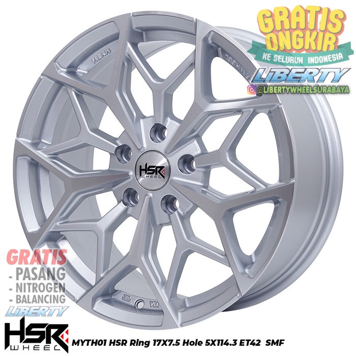 Jual Velg Mobil Honda Hrv Ring 17 Pcd 5X114,3 Hsr Wheel Original Myth-01 Star | Shopee Indonesia