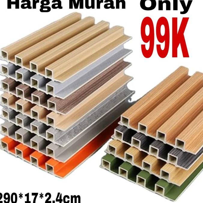 Jual WPC WALL PANEL DINDING WOOD PANEL KISI KISI DINDING 3M | Shopee Indonesia
