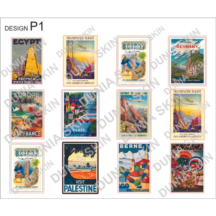 Jual Travel Label / Sticker Rimowa Design P1 Country Stamp / Stamp ...