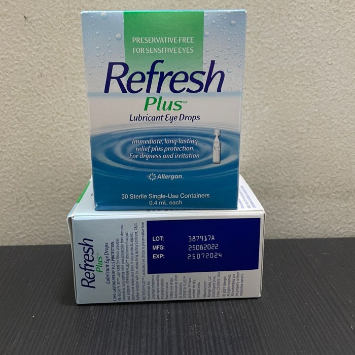 Jual REFRESH PLUS LUBRICANT EYE DROPS 30 VIALS X 0.4 ML ALLERGAN ...