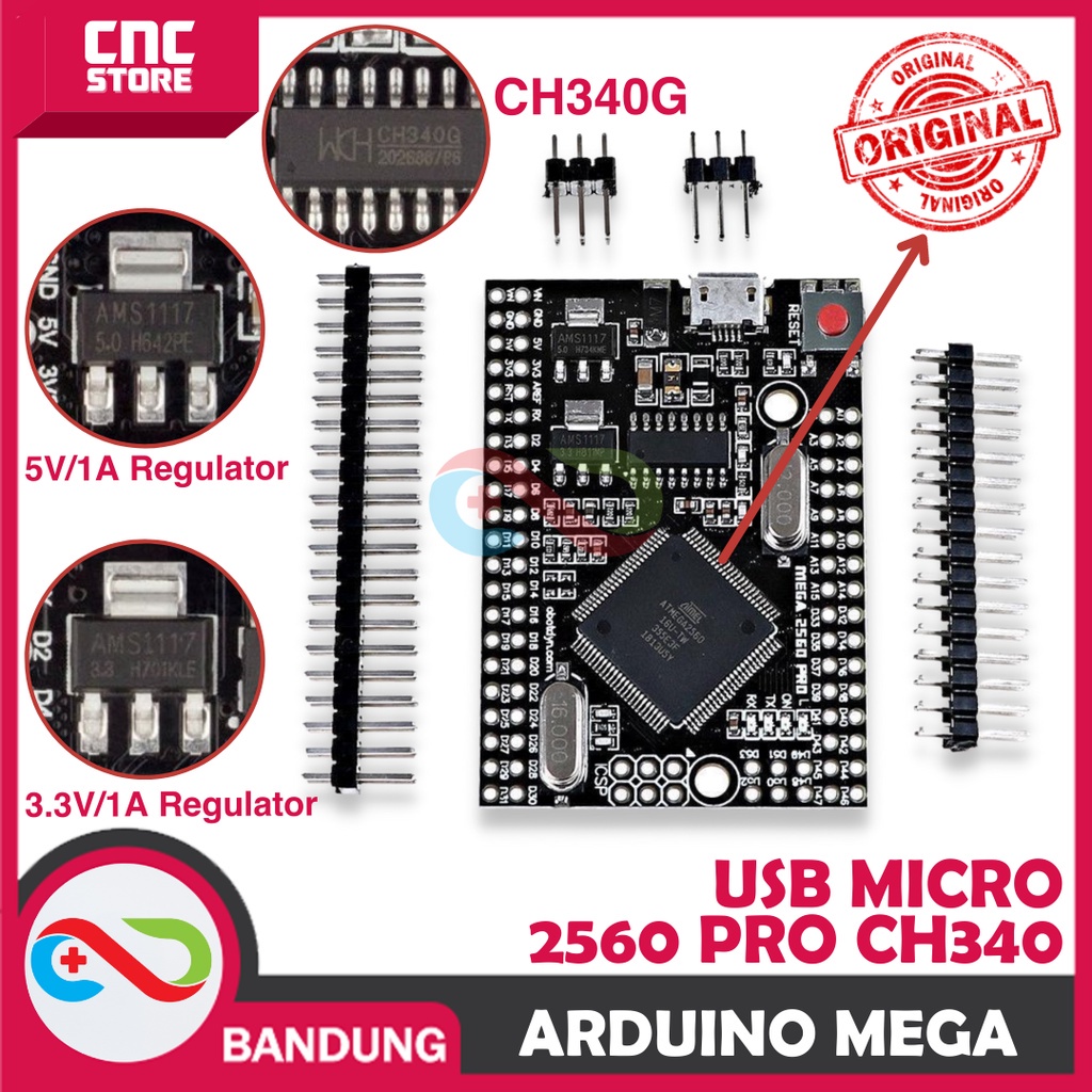 Jual ARDUINO MEGA 2560 PRO CH340 MICRO USB | Shopee Indonesia