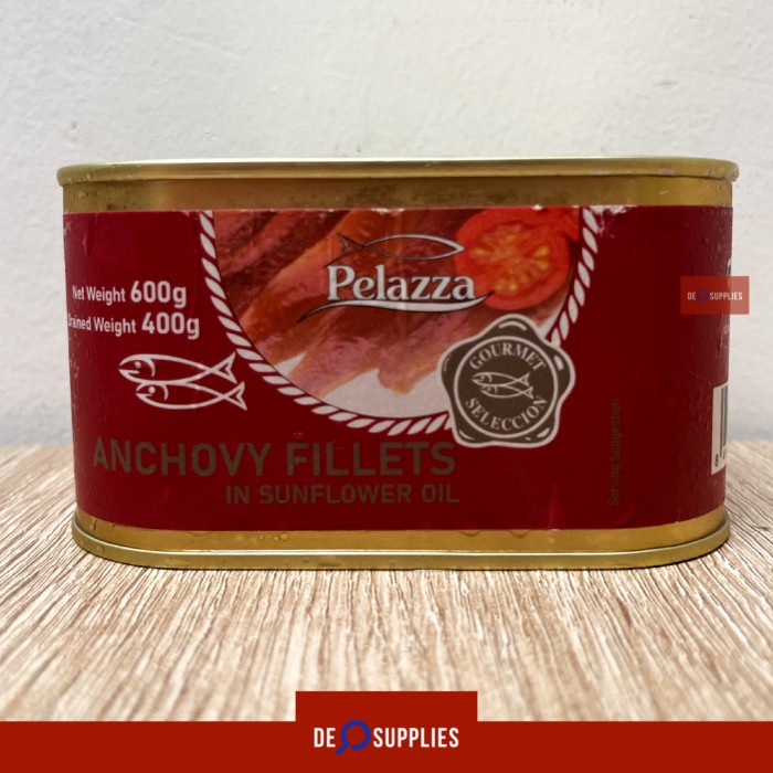 Jual Pelazza Anchovy Fillets in Sunflower Oil 600gr - Anchovies Fillet ...