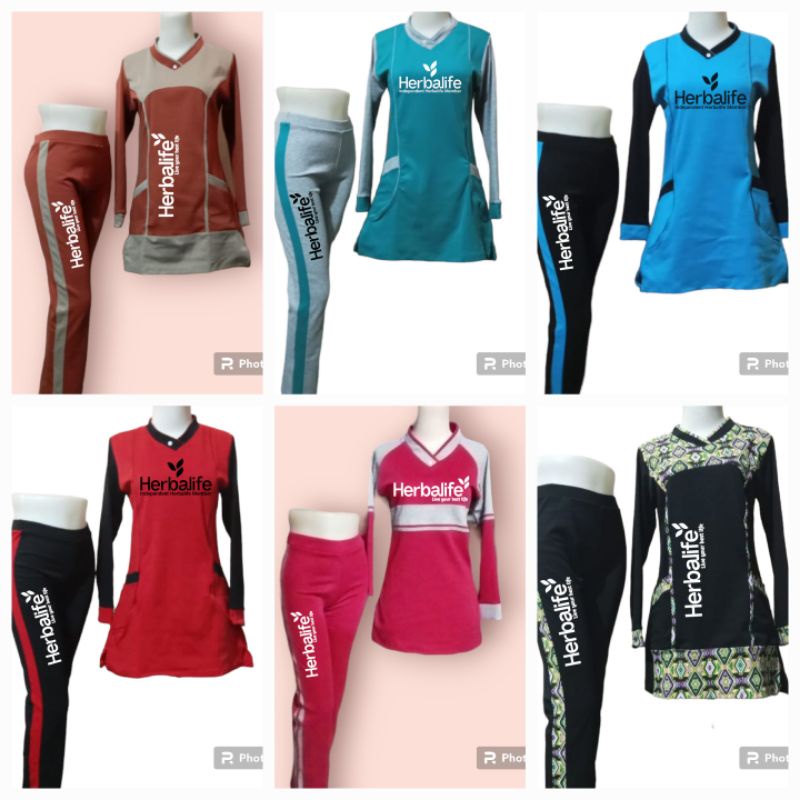 Jual BAJU SET SENAM WANITA TUNIK MUSLIMAH DESAIN COSTUM-BAJU SET SENAM ...