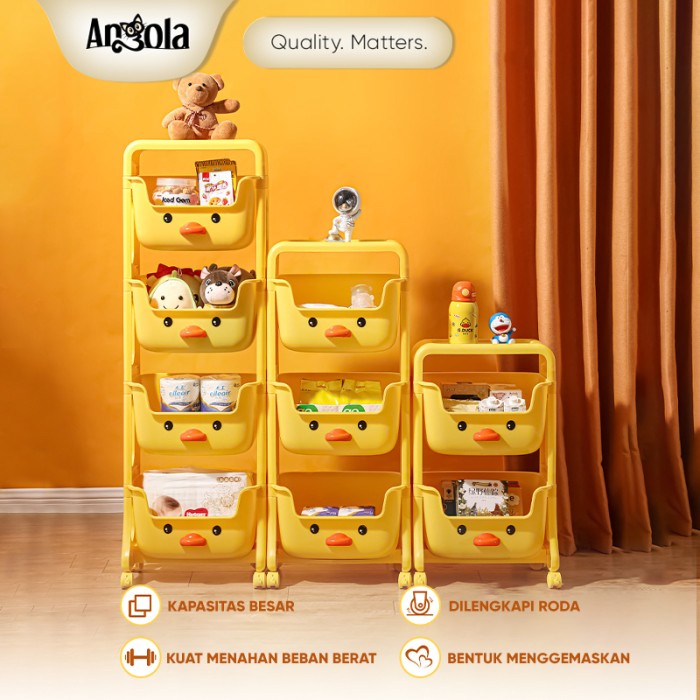 Jual RAK RODA SUSUN BEBEK TINGKAT C03 RAK DAPUR/KAMAR MANDI/BABY DUCK ...