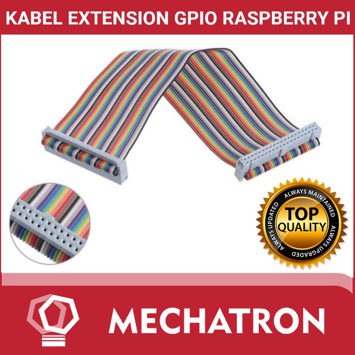 Jual 40 Pin Gpio Pelangi Cable 20Cm Dupont Kabel Extension Raspberry Pi ...