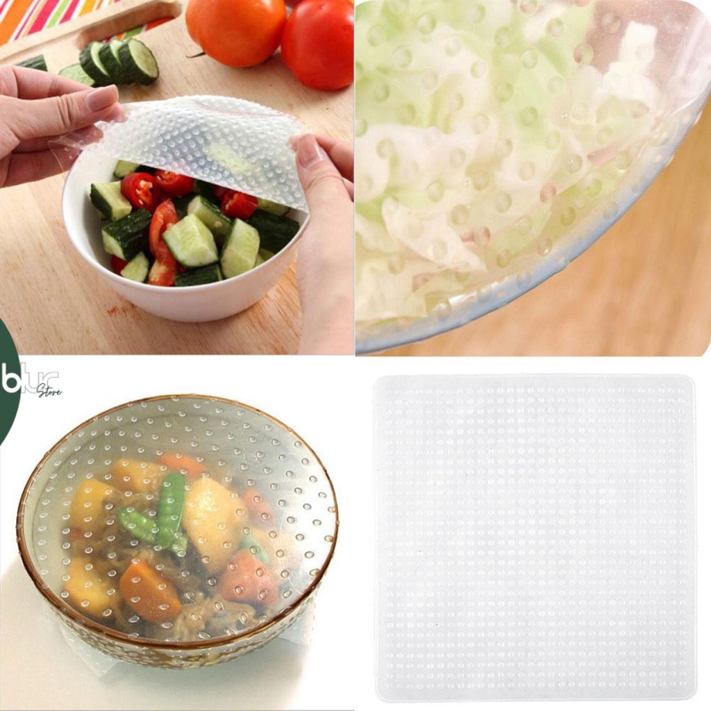 Jual Silicone Stretch Fresh Food Protection Silikon Pelindung Makanan 4 ...
