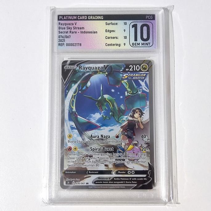 Jual Rayquaza V SR AA 076/067 S7R PGC 10 - Graded Pokemon Card Indonesia | Shopee Indonesia