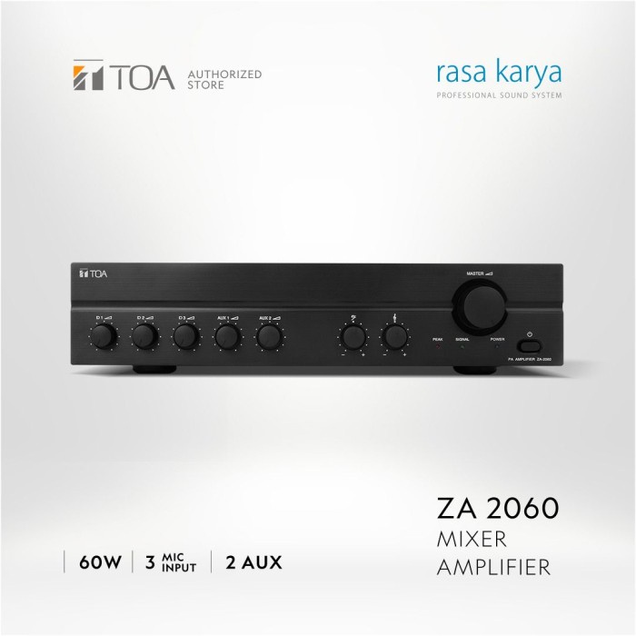 Jual TOA Amplifier ZA-2060 60 watt Ampli ZA2060 60w 60watt w Mixer | Shopee Indonesia