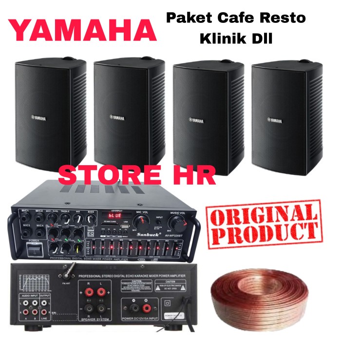Jual PAKET SOUND CAFE RESTORAN AULA KANTOR YAMAHA VS6 4 SPEAKER ORIGINAL | Shopee Indonesia