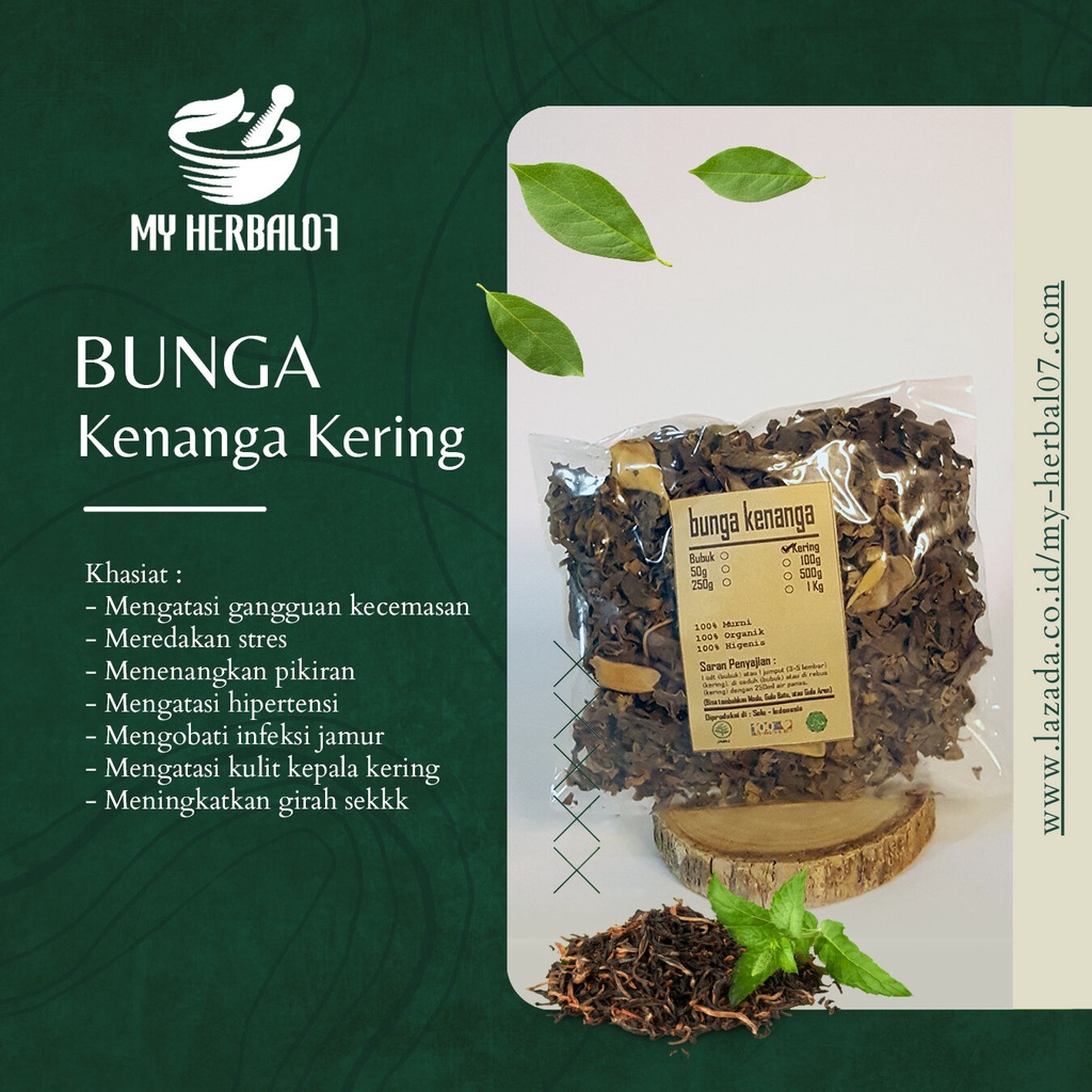 Jual Herbal Kesehatan Bunga Kenanga Kering / Cananga Odorata 500 Gram ...