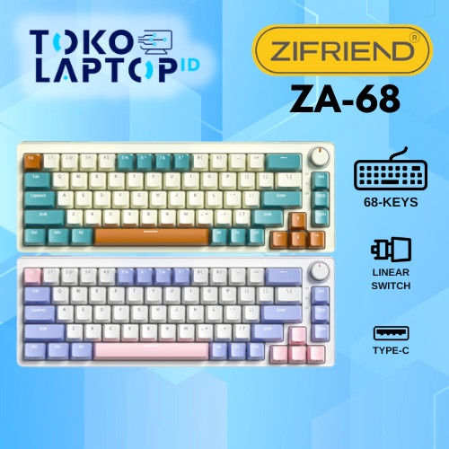 Jual Zifriend ZA68 / ZA68 ProHyacinth Time Machine RGB Mechanical ...