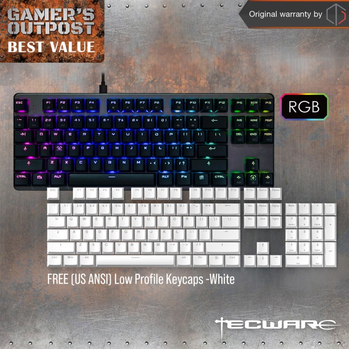 Jual Tecware Phantom L Low Profile Mechanical Keyboard | Shopee Indonesia