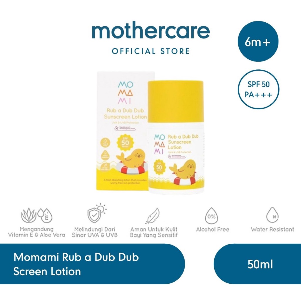 Jual Momami Rub A Dub Sun Lotion - Krim Tabir Surya (50ML) | Shopee ...