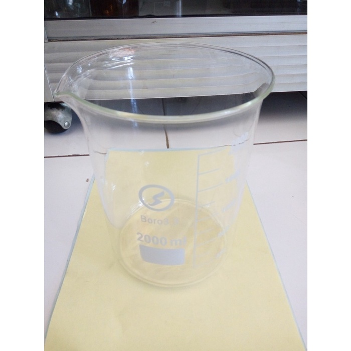 Jual BEAKER GLASS RRC KACA 1000ML / BEAKER UKUR 1000ML / BEAKER 1 LITER ...