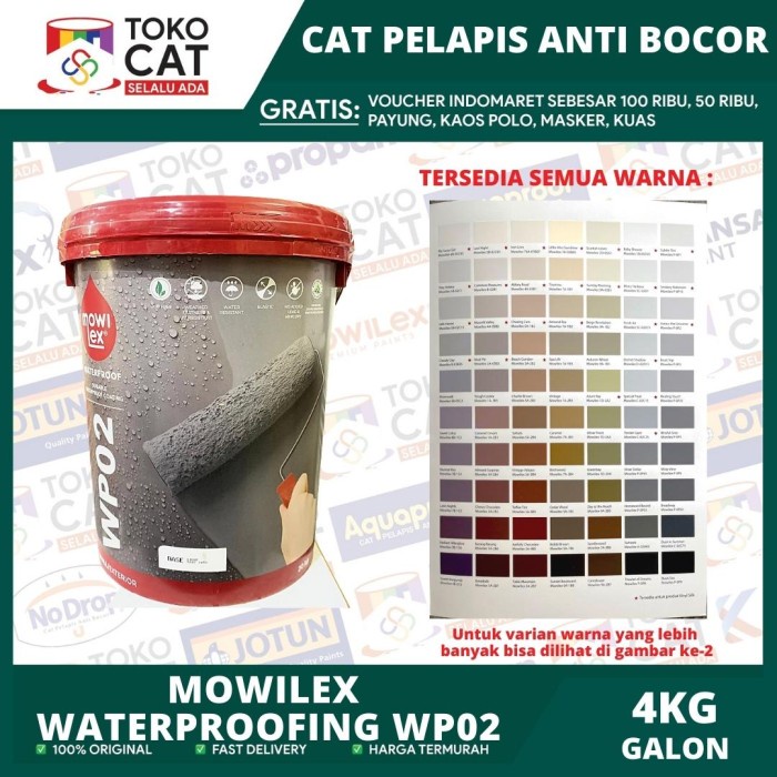 Jual CAT WATERPROOFING MOWILEX ANTI BOCOR MOWILEX WP 02 WARNA PUTIH 4 ...