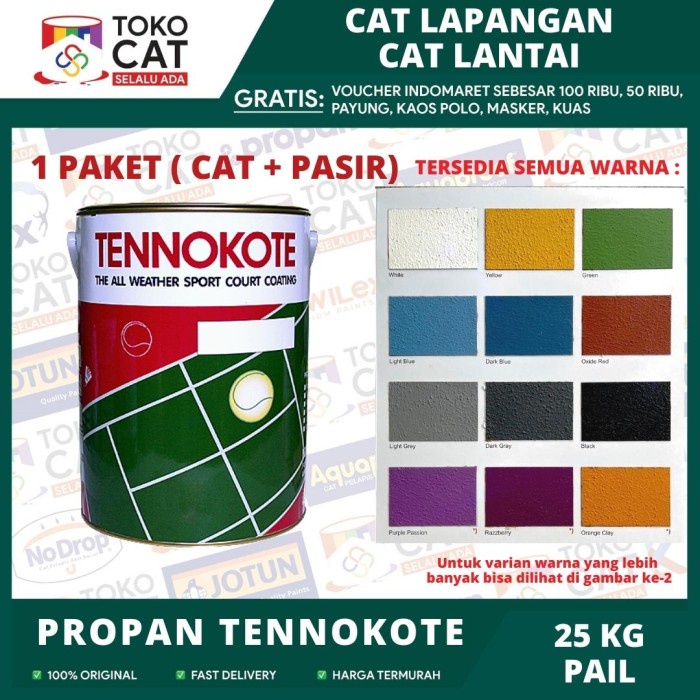 Jual Cat Lapangan / Parkiran Propan Tennokote 25 Kg Pail Warna Standar ...