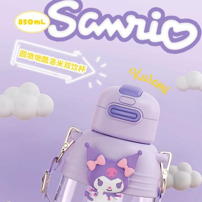 Jual Botol Sanrio Dual Cup Original Sedot Dan Teguk/Kuromi/Cinamurol ...