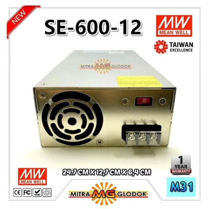 Jual Mean Well Power Supply Se-600-12 Meanwell 600W Dc 12V 50A Indoor - M31 | Shopee Indonesia