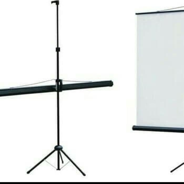 Jual Layar Screen Proyektor 84" Tripod Projector (213X213) | Shopee ...