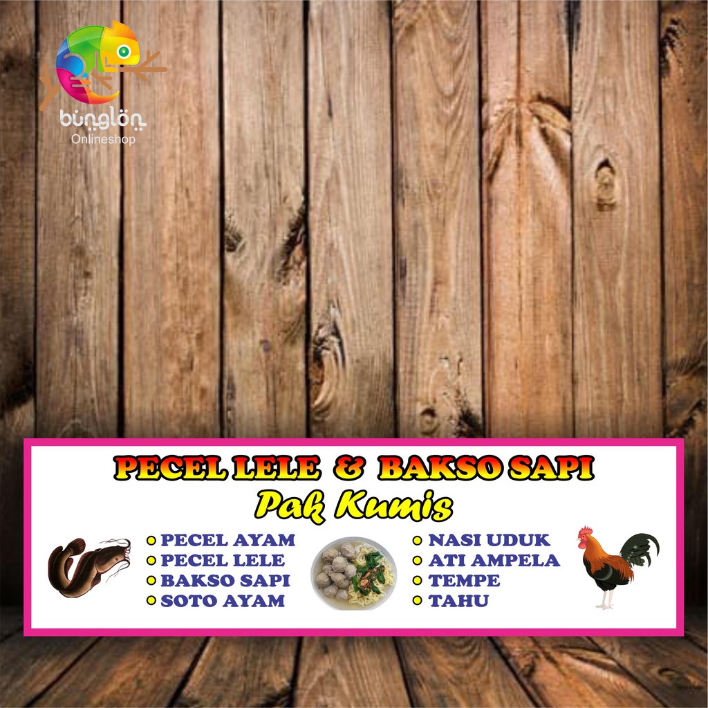 Jual Spanduk Banner Ukuran 4 X 1 M (Contoh Pecel Lele & Bakso Sapi ...