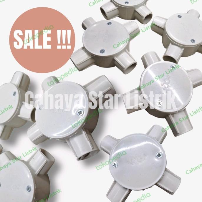 Jual Dexta Kresdus Tdus T Dus Dos Cabang 4 Pipa Listrik 20Mm Putih ...