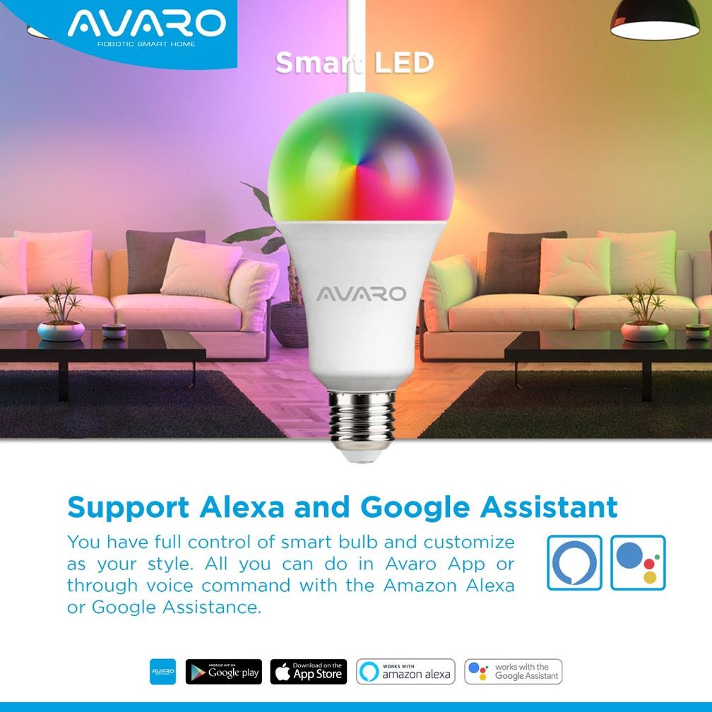 Jual Terjangkau - Avaro Lampu Smart LED Bluetooth WIFI 9W 10W 12W Smart Bulb (RGB + WW ...