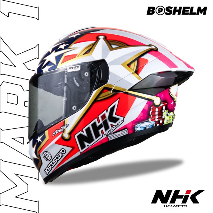 Jual Helm NHK MARK 1 GP EDITION Helm Full Face SNI -j13 | Shopee Indonesia