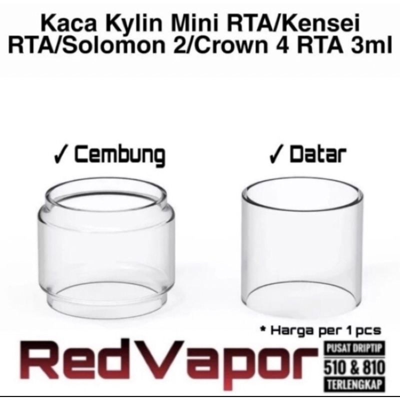 Jual Kaca Kylin Mini 3ml / Kensei 24 rta / Salomon 2 rta / Crown4 / Crow IV glass | KC0078 ...