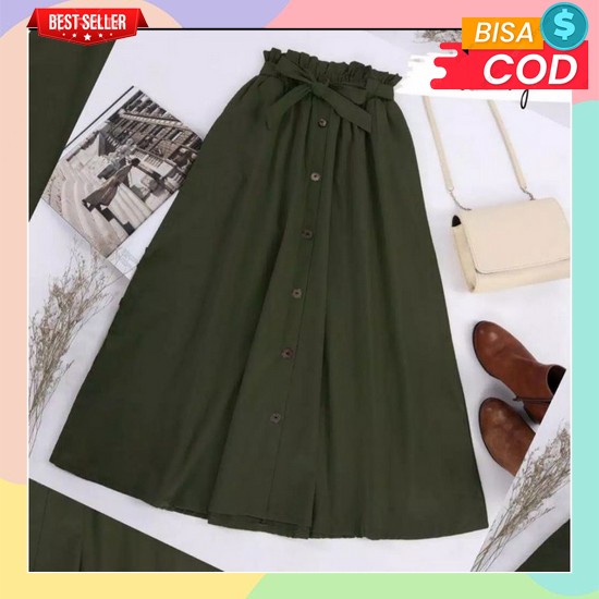 Jual Ootd Skirt Vintage Rol Daily Fashionable Rok Wnta Bwahan Remaja ...