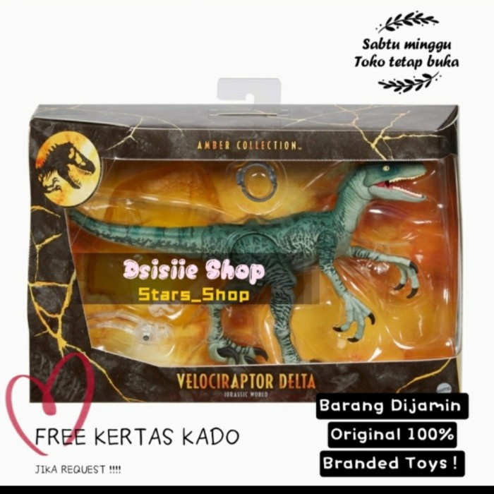 Jual Baru Amber Collection Velociraptor Delta Original Mattel / Figure ...