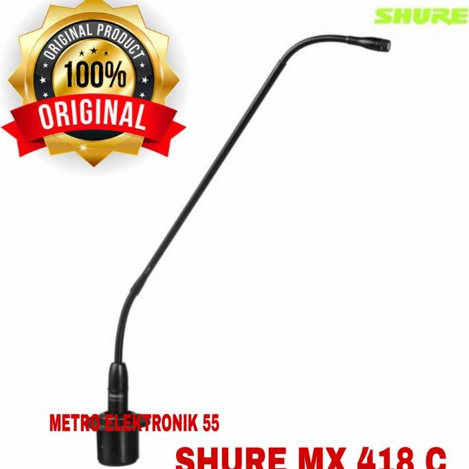 Jual Mic SHURE MX 418 C Gooseneck,Podium Original | Shopee Indonesia