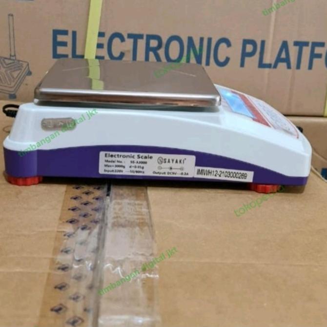 Jual Timbangan Digital Sayaki Ss - A 3Kg X 0.01Gr + Sertifikat Metrologi | Shopee Indonesia