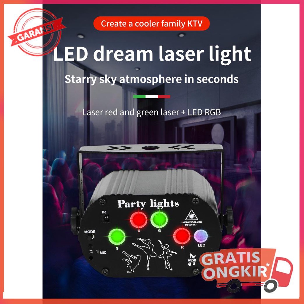 Jual Lampu Proyektor Laser Panggung Light Projector LED RGB 8W - YSH ...