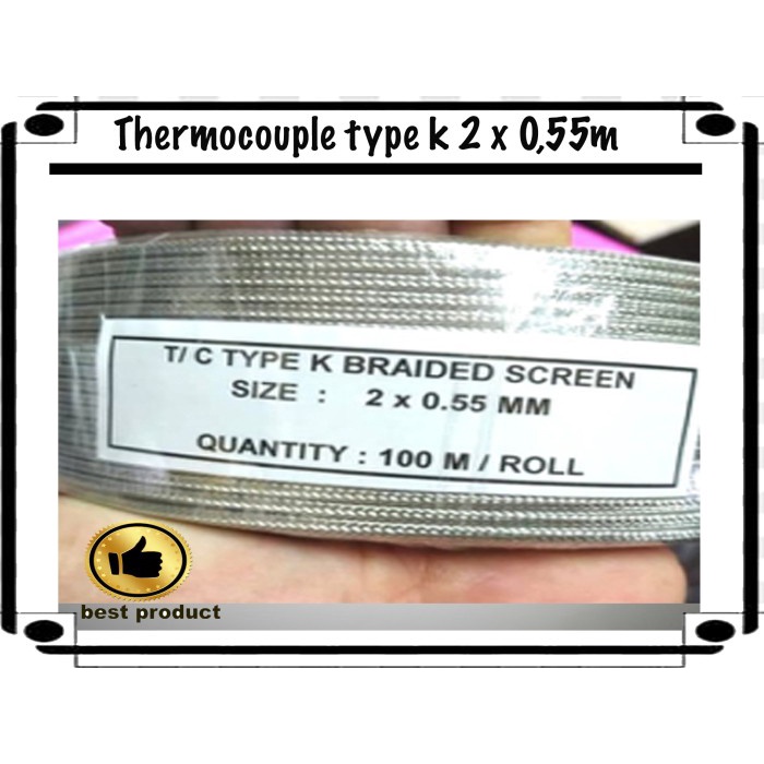 Jual Ready Kabel Thermocouple Type K 2 X 055 Screen Kabel Sensor Panas ...