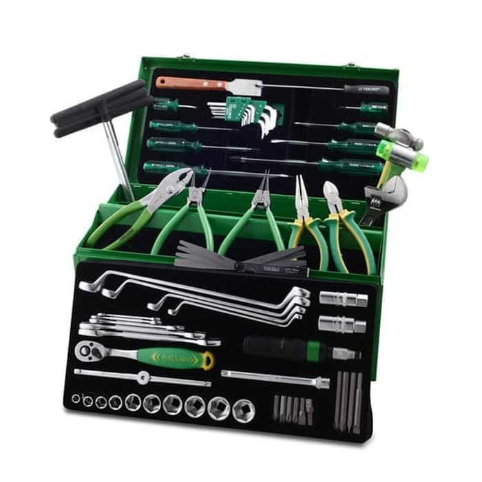 Jual [Ori] Tekiro Mekanik Tools Kit Set 59 Pcs / Mekanik Tool Set Box ...
