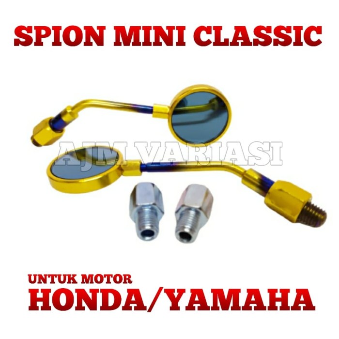 Jual Spion Bulat Cnc Mini Klasik Variasi Motor Honda Yamaha Beat Vario ...