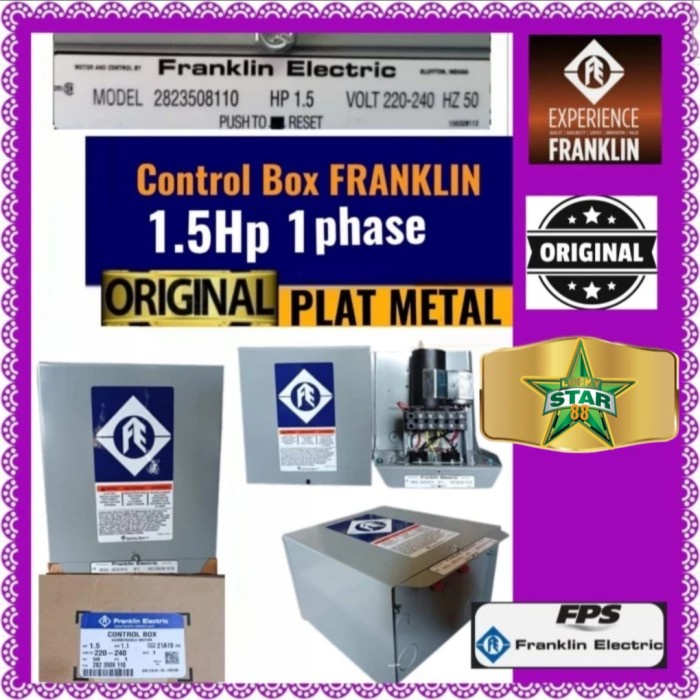 Jual Asli Control Box Pompa Submersible Pump Franklin Electric 1.5 Hp 1 ...
