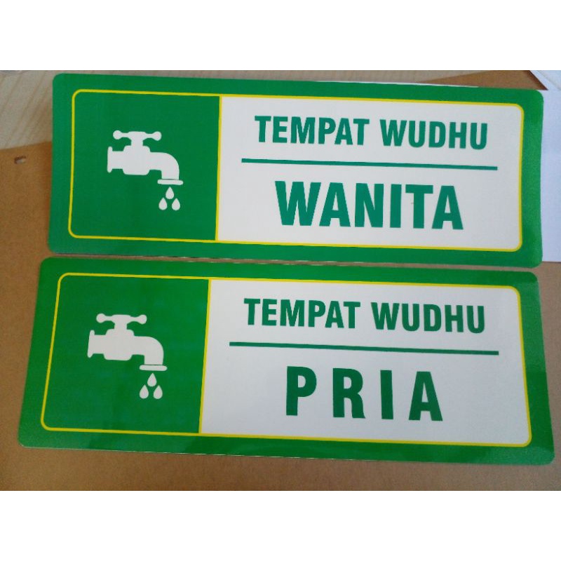 Jual Stiker Tempat Wudhu Wanita dan Tempat Wudhu Pria | Shopee Indonesia