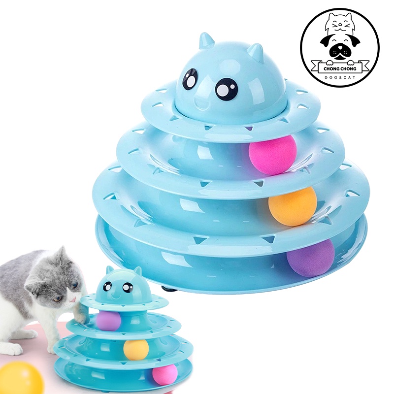 Jual ChongChong - Set Mainan Kucing Tower Track Bola (3 Tingkat ...