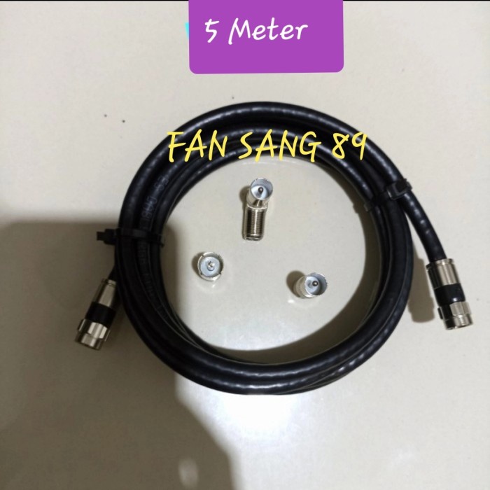 Jual Terlaris Kabel Antena Tv 5 Meter Connector Belden+Jack L Male-Female-Male | Shopee Indonesia