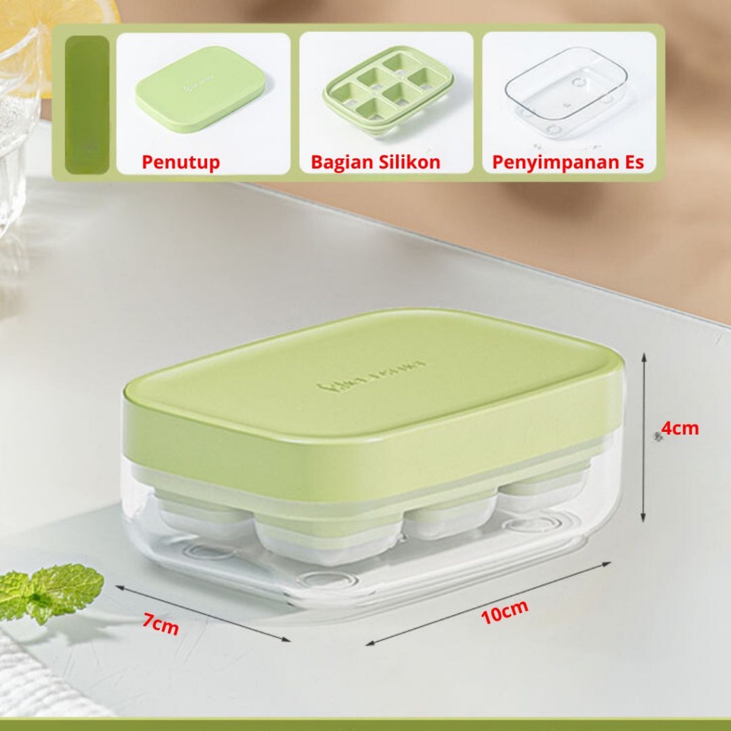 Jual HC 6 SEKAT Cetakan Es Batu Cokelat Jelly Mode Tekan Press Dengan ...