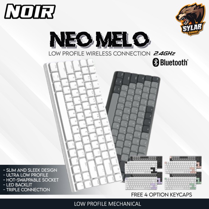 Jual Noir Neo Melo Keyboard Mechanical Low Profile Wireless Connection ...