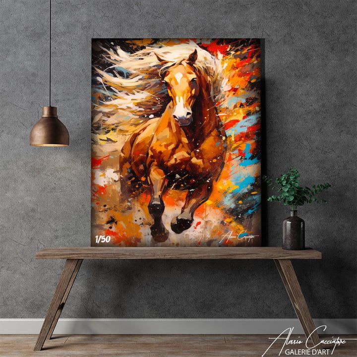 Jual Lukisan Kuda Full Color Teksture Tebal Modern art | Shopee Indonesia