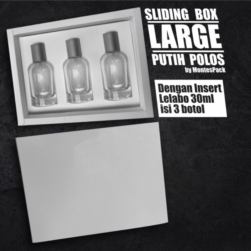 Jual BOX SLIDING LARGE POLOS / Insert Lelabo 30ml isi 3 botol / SLIDE ...